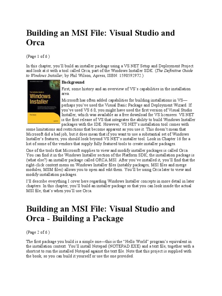 Building An MSI File | PDF | Database Index | Application Programming ...
