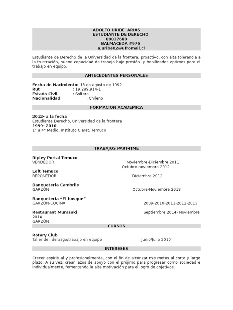 Curriculum Oficial | PDF | Crecimiento personal y profesional