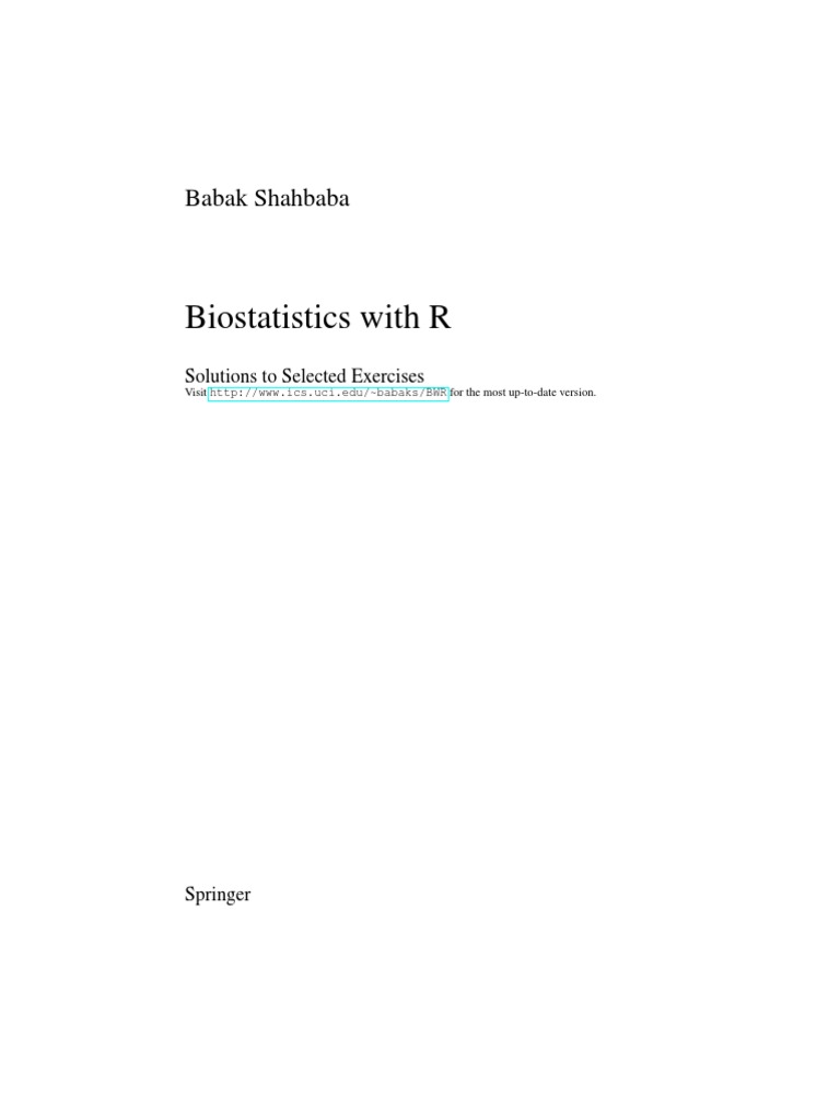Biostatistics With R Solutions | PDF | P Value | Analysis Of Variance