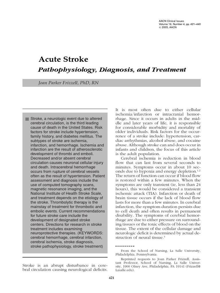Stroke | PDF | Stroke | Ischemia