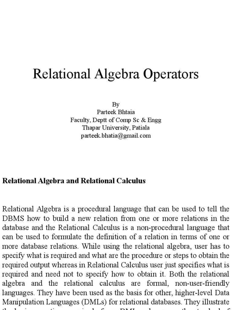 Relational+Algebra+Operators+new | Relational Database | Relational Model Relational+Algebra+Operators+new | Relational Database | Relational Model