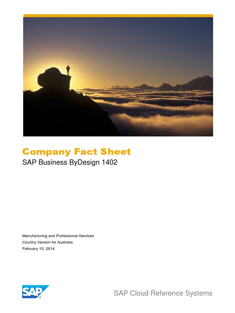 Sap Bydesign Fact Sheet | PDF | Accounts Payable | Logistics