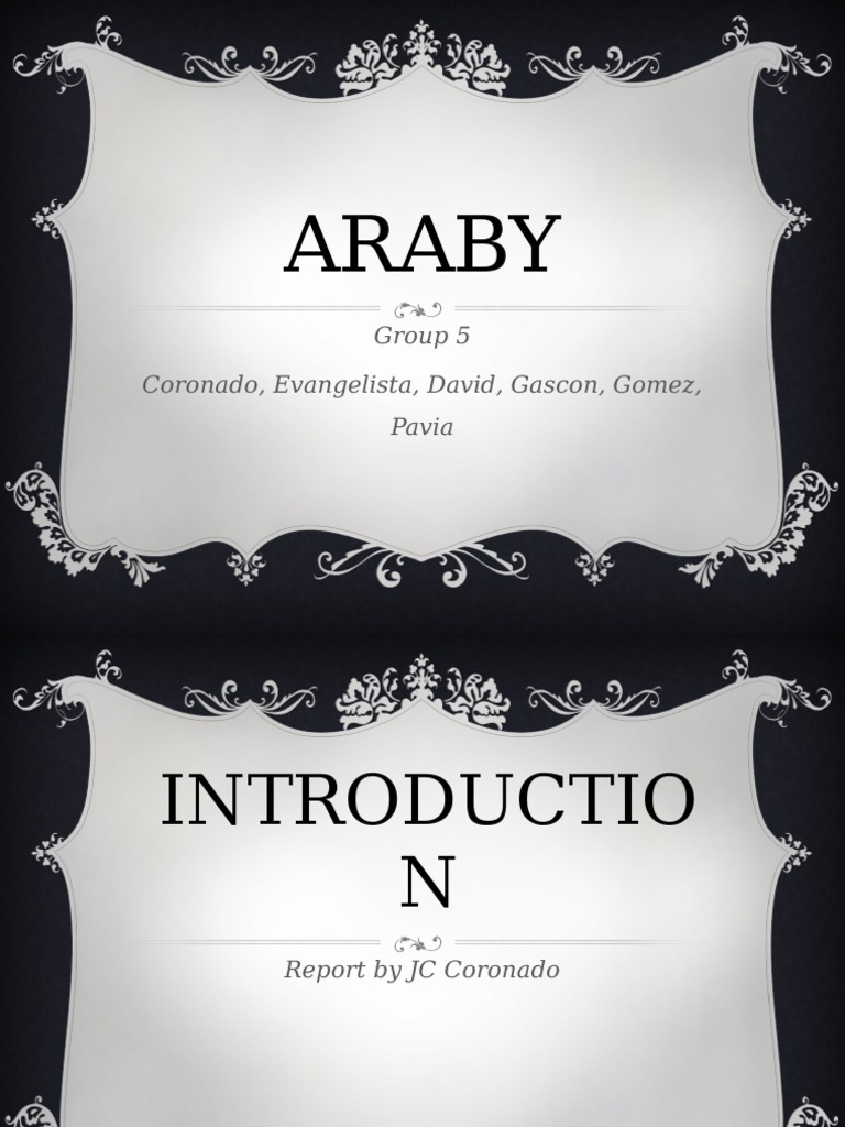 Araby Report | PDF | James Joyce | Poetry