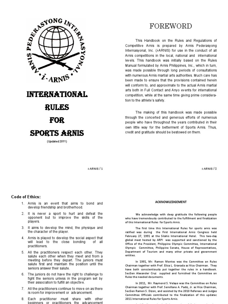 Arnis | PDF | Referee | Professional Wrestling