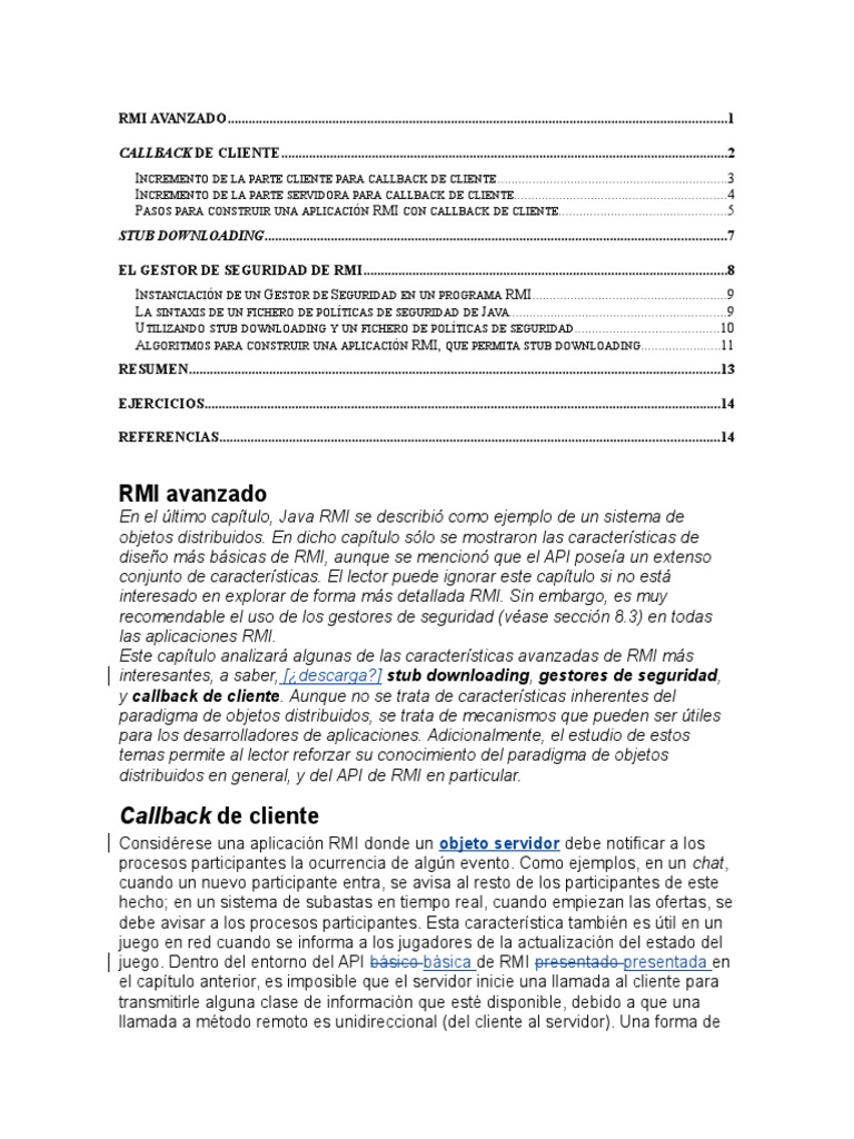 RMI Avanzado | PDF | Servidor web | Internet y web