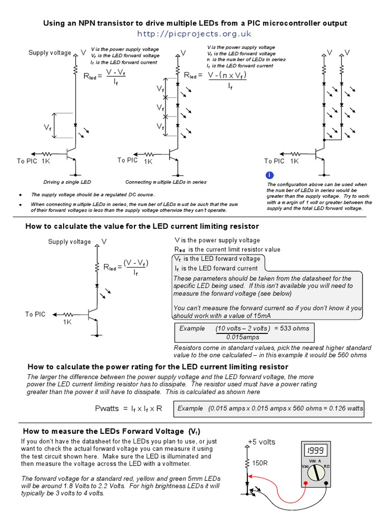 Driving LEDs | PDF | Voltage | Resistor