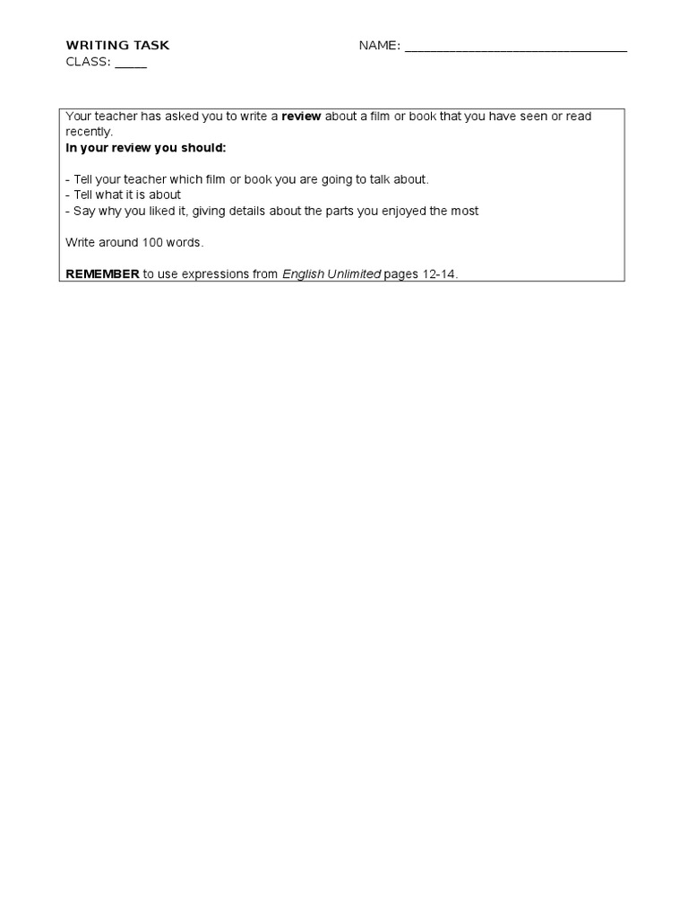 b1 Writing | PDF