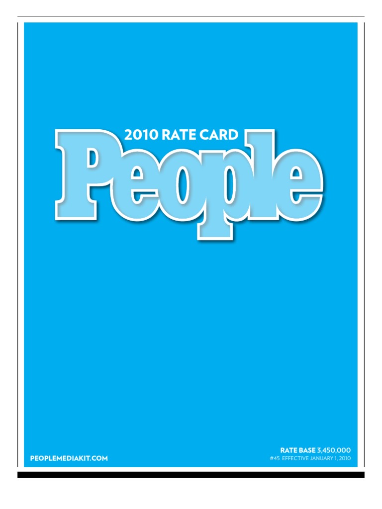 People Magazine Rate Card | PDF | Advertising | Computing And ...