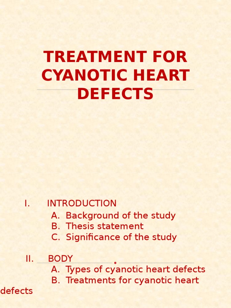 CHD: Cyanotic Heart Defects | PDF