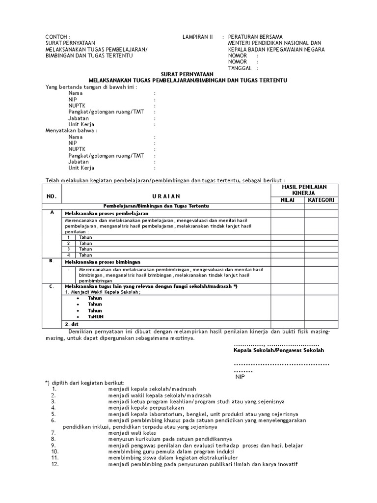 Contoh Form Dupak Lampiran-II-IV | PDF