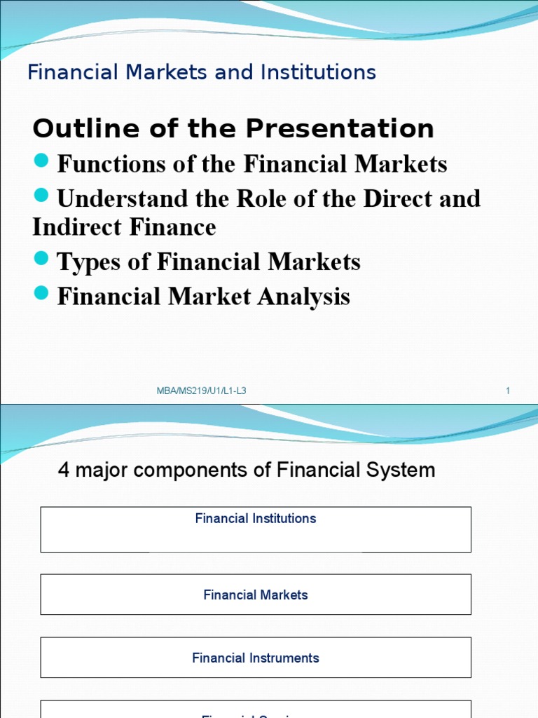 1 Financial Market | PDF | Financial Markets | Securities (Finance)