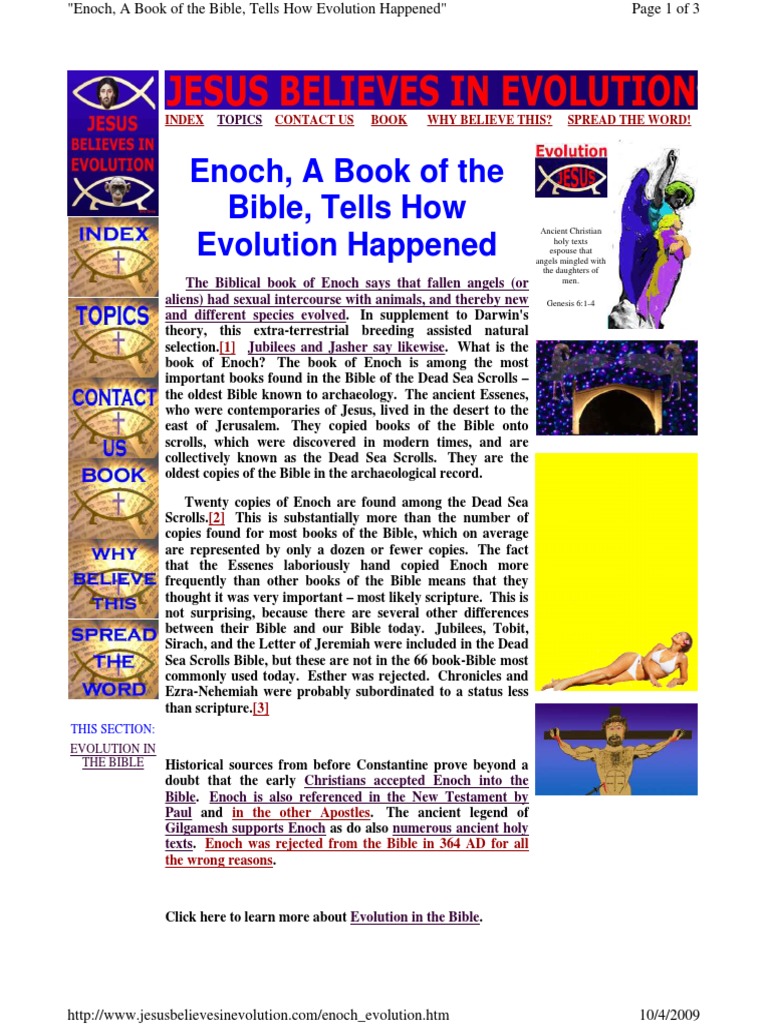 Enoch, A Book of the Bible, Tells How Evolution Happened | Enoch ...