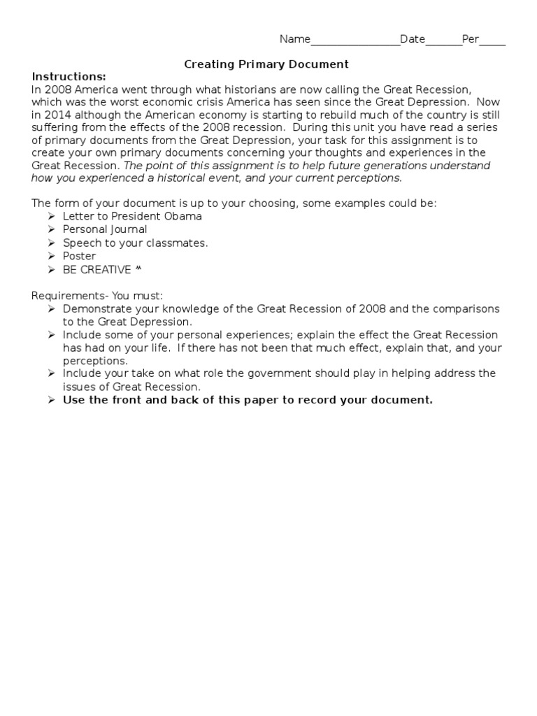 Creating Primary Document | PDF