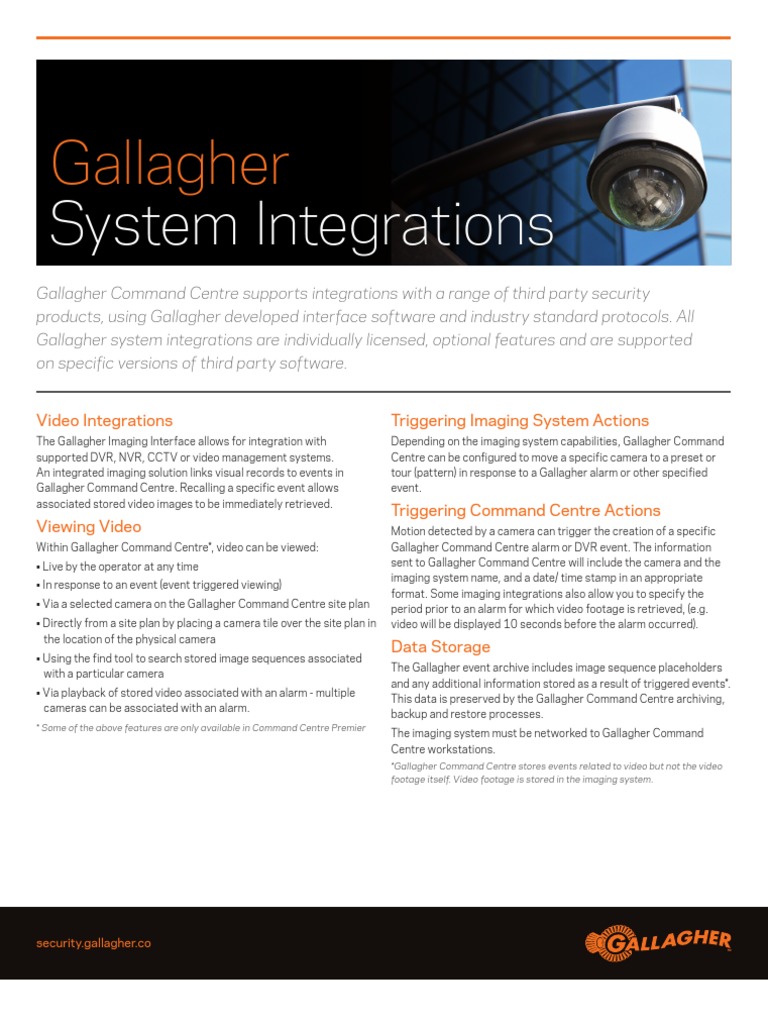 Gallagher System Integrations | PDF | Elevator | Communications Protocols