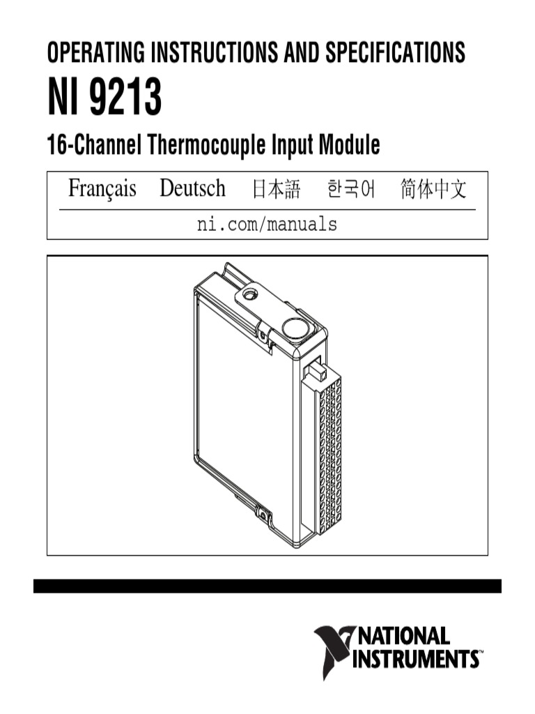 Ni 9213 | PDF | Thermocouple | Analog To Digital Converter