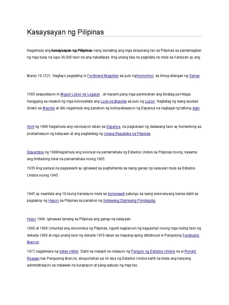Kasaysayan NG Pilipinas | PDF