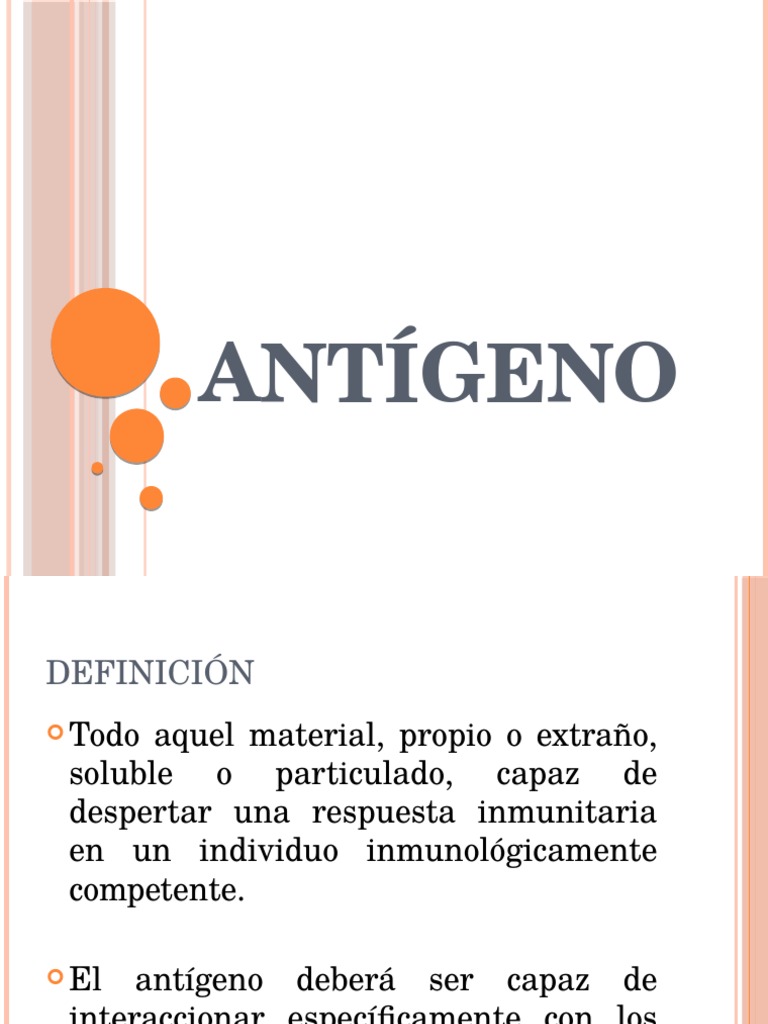 Definición y tipos de antígenos | PDF | Antígeno | Sistema inmune
