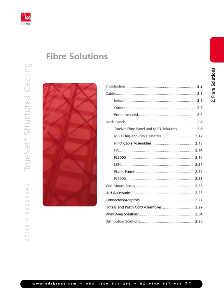 ADC-Fibre Solutions PDF | PDF | Cable | Electrical Connector