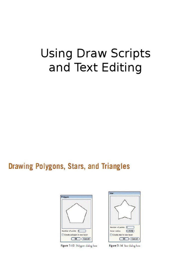 Using Draw Scripts and Text Editing | PDF