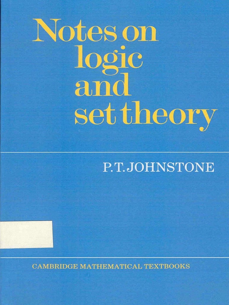 Notes On Logic and Set Theory | PDF