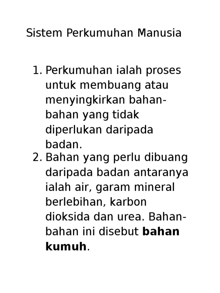 Sistem Perkumuhan Manusia | PDF