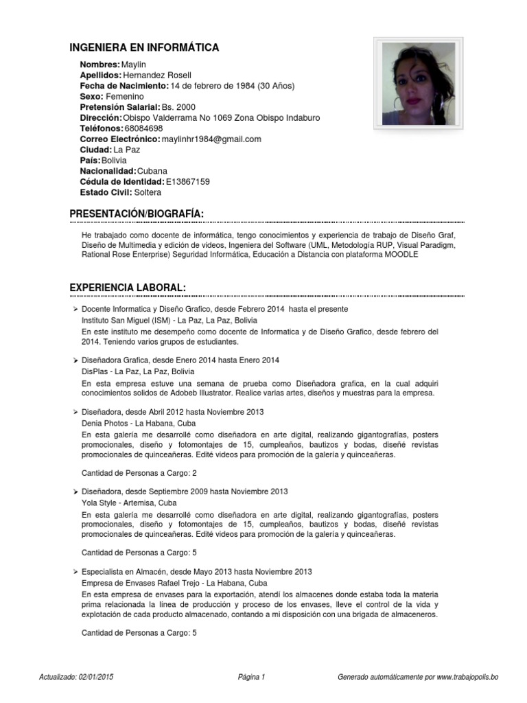 Maylin Hernandez Rosell 186716 | PDF | Cuba | Adobe Systems