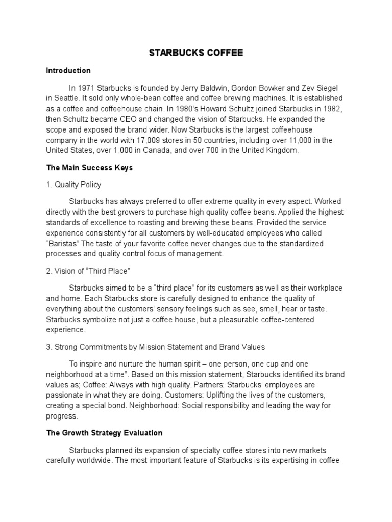 Starbucks Case Study | PDF | Starbucks | Brand