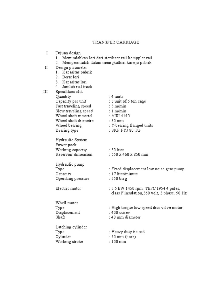 Stasiun Loading RampTransfer Carriage | PDF