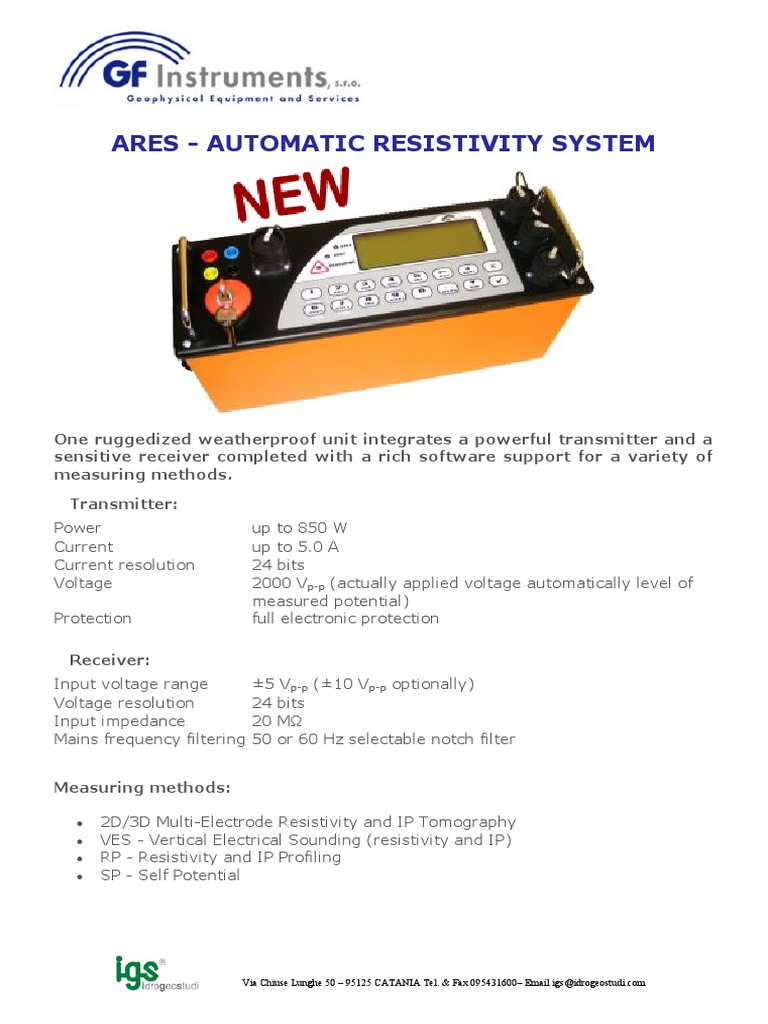 Ares - Automatic Resistivity System | PDF | Personal Computers | Power ...