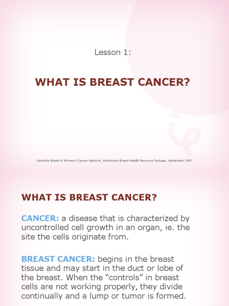 Understanding Breast Cancer Basics | PDF | Breast Cancer | Radiation ...