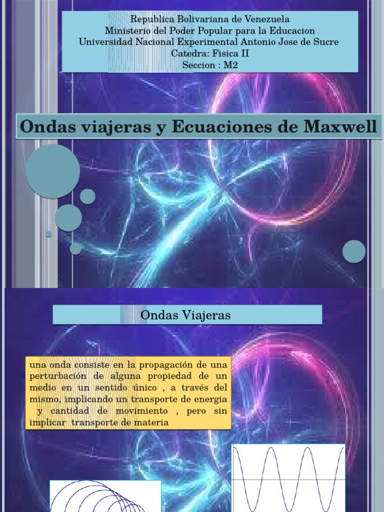 ondas viajeras y ecuaciones de maxwell | Olas | Campo magnético