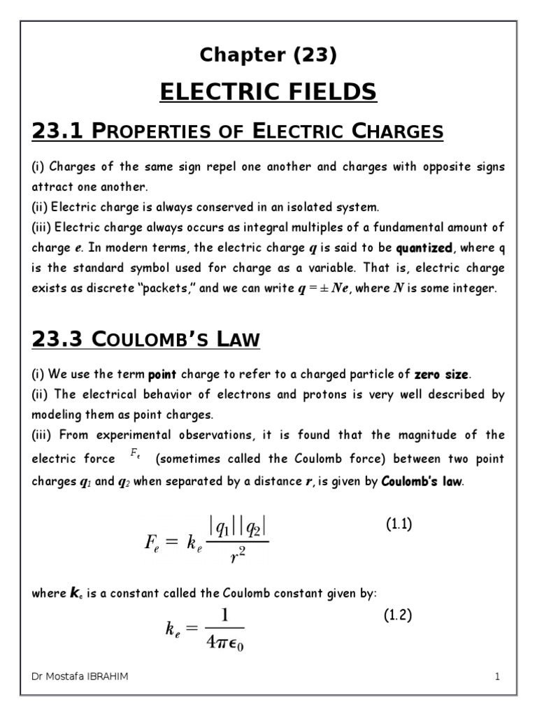 Electric Fields | PDF | Electric Charge | Electric Field