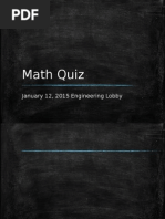 Sci Math Quiz Bee | PDF
