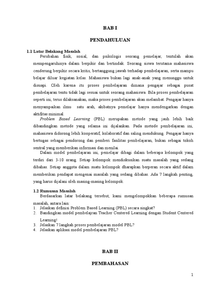 7 Langkah PBL | PDF | Sains & Matematika