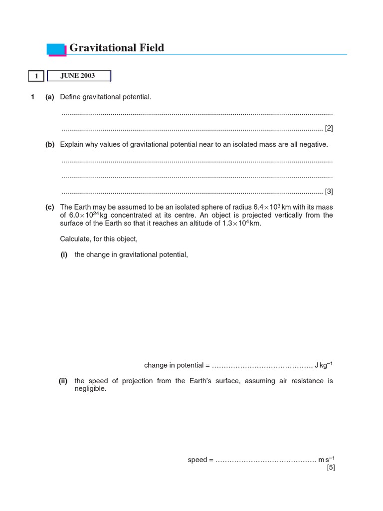 Gravitational Forces and Potential Calculations | PDF | History