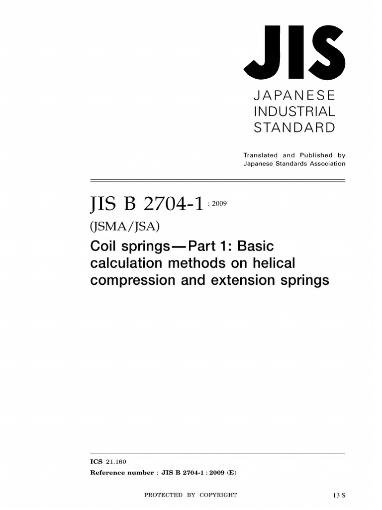 Jis B2704-1-2009 | PDF