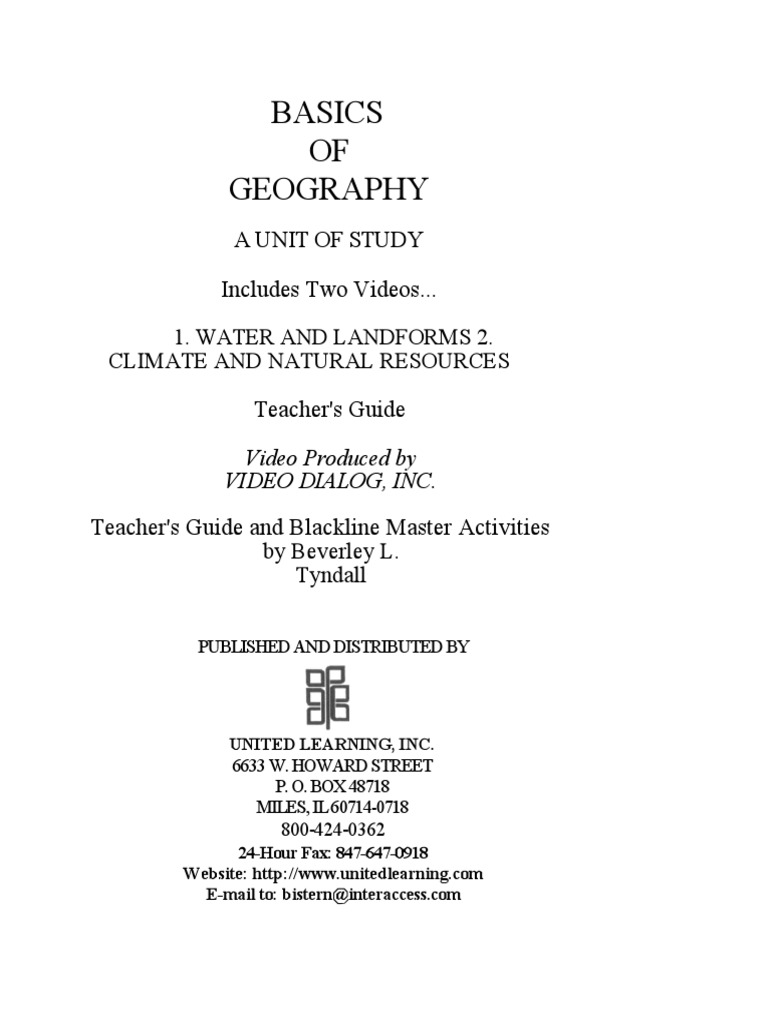 Basics of Geography Parts 1 and 2 TG | PDF | Earth | Plate Tectonics