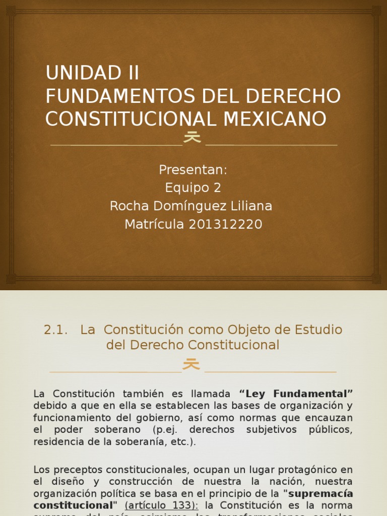 Fundamentos Del Derecho Constitucional Mexicano (1) | Constitución ...
