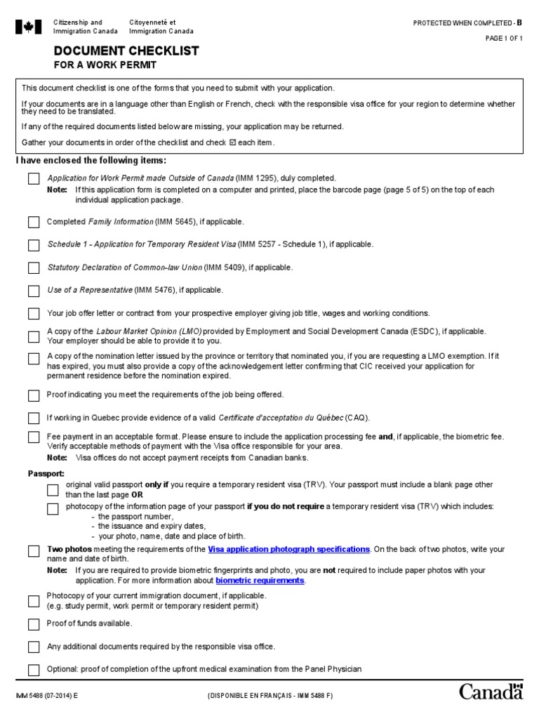 IMM5488E | PDF | Travel Visa | Passport