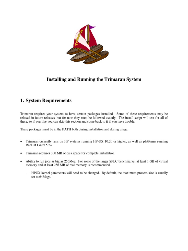 Trimaran Install | PDF | Command Line Interface | Graphical User Interfaces