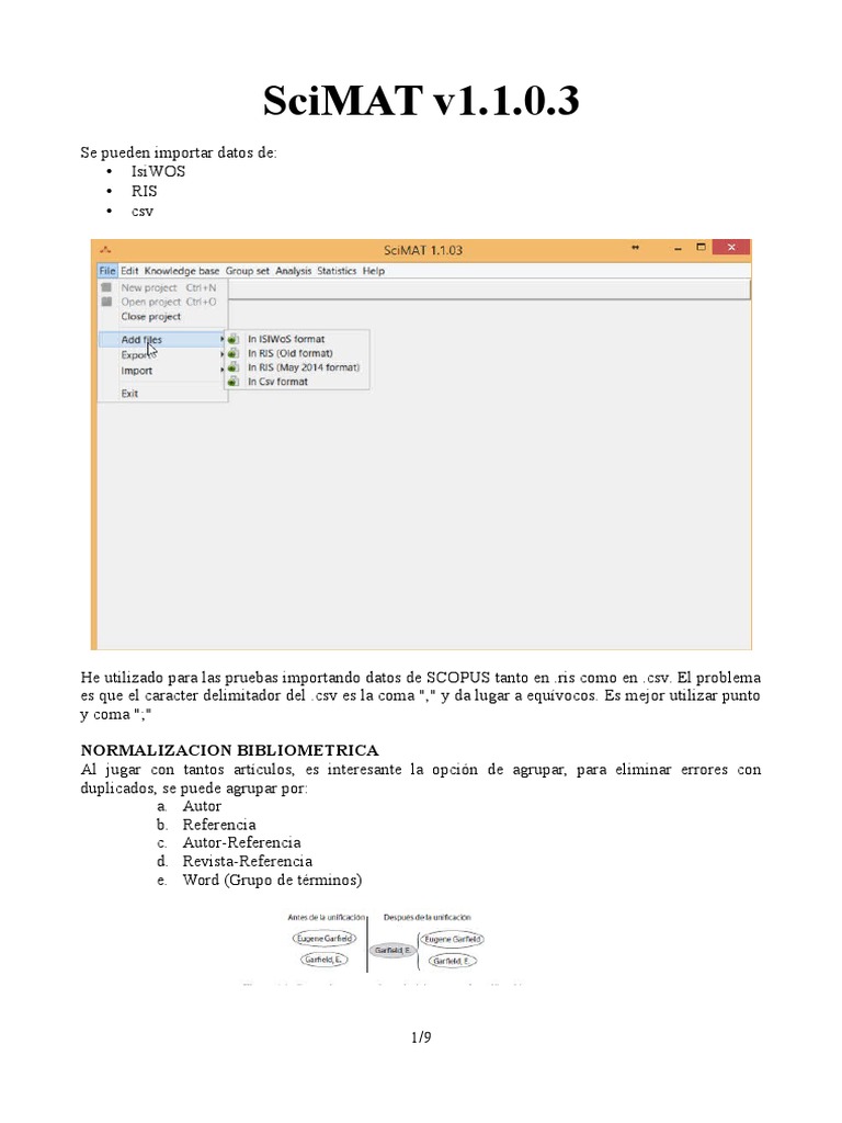 Pequeño Manual SciMat | PDF | Algoritmos | Red de computadoras