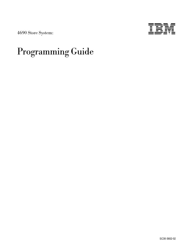 IBM 4690 Programming Guide | PDF | Point Of Sale | Operating System