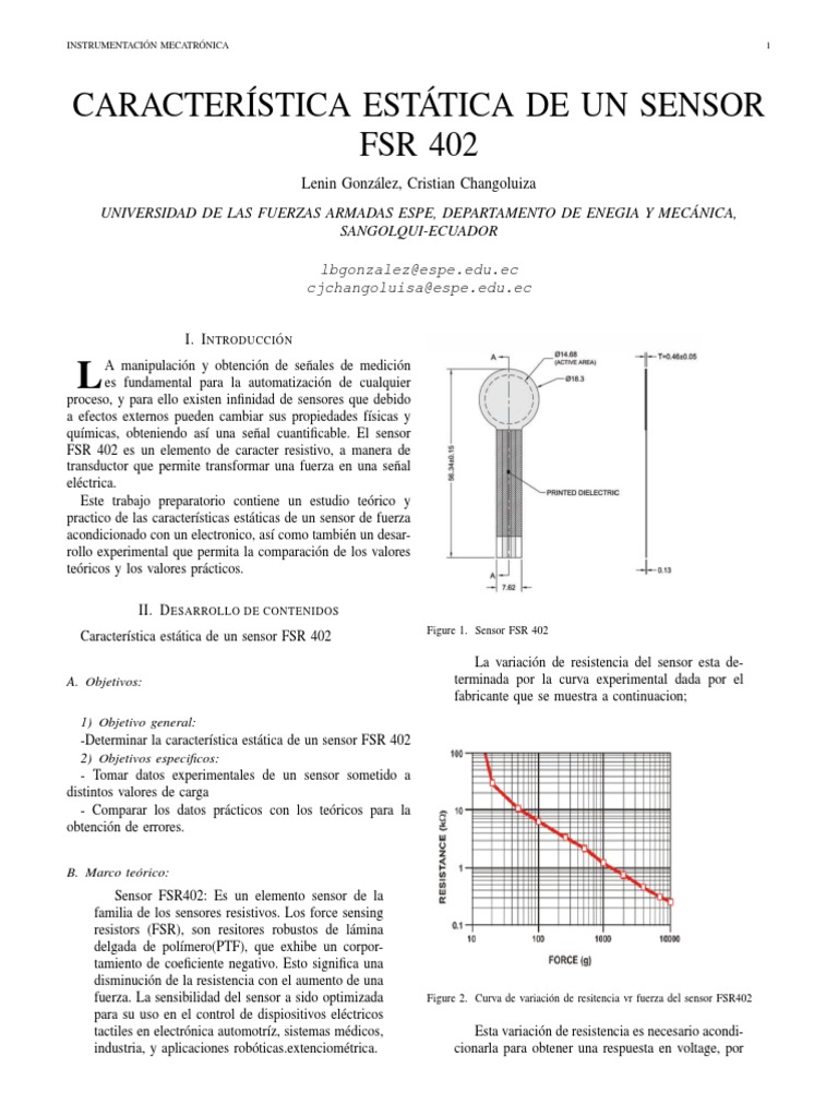 Sensor FCR 52 | PDF | Sensor | Masa