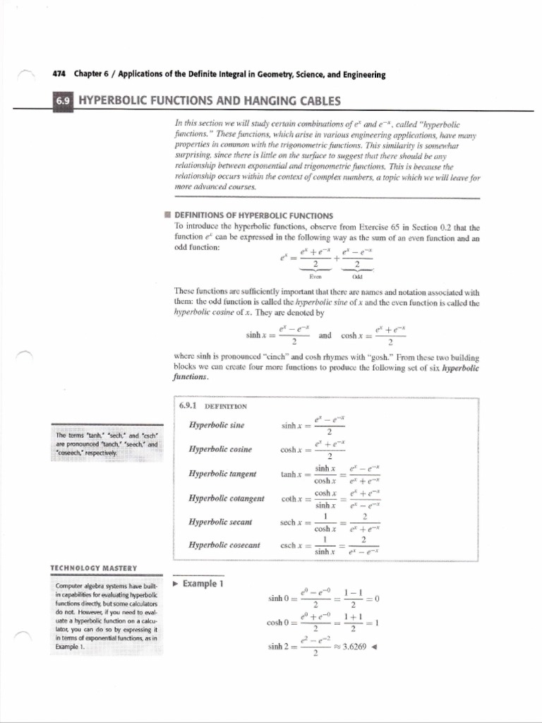 Hyperbolic Functions | Differential Geometry | Manifold