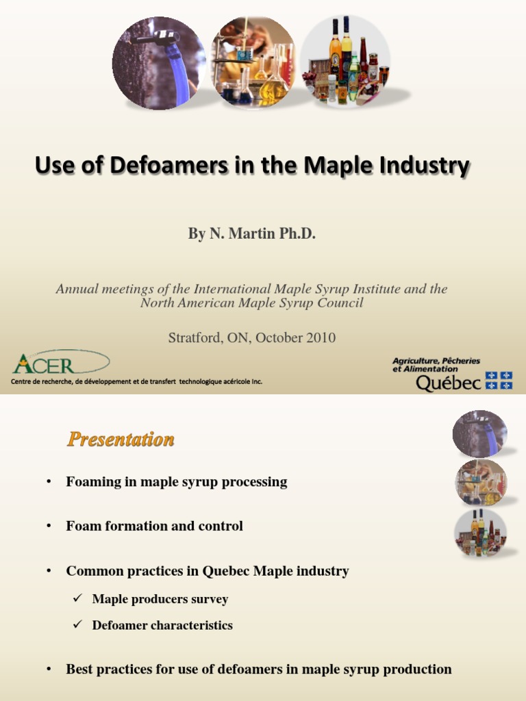 Defoamers | PDF | Maple Syrup | Vegetable Oil