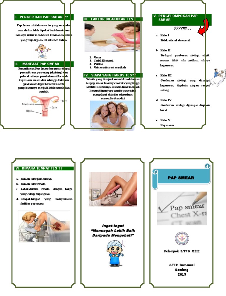 Leaflet Pap Smear Maternitas | PDF