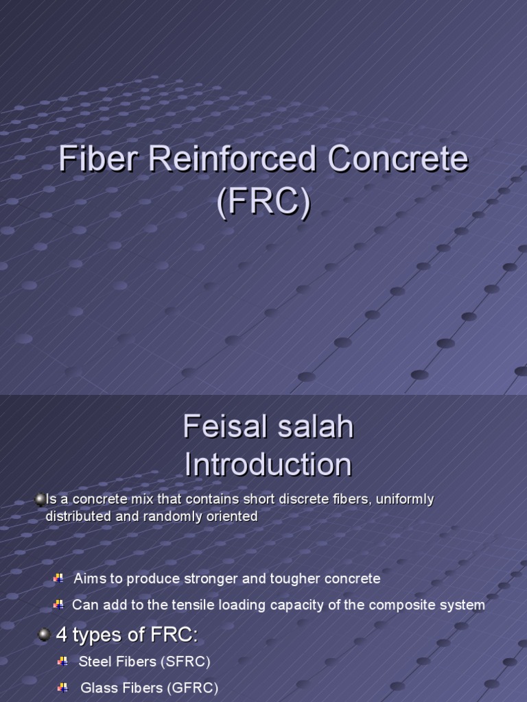 Fibre Reinforced Concrete (FRC) | PDF | Fibers | Reinforced Concrete