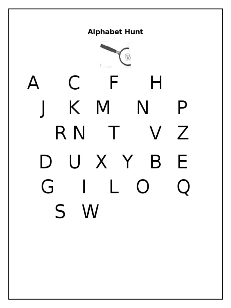 Alphabet Hunt Activity Guide | PDF