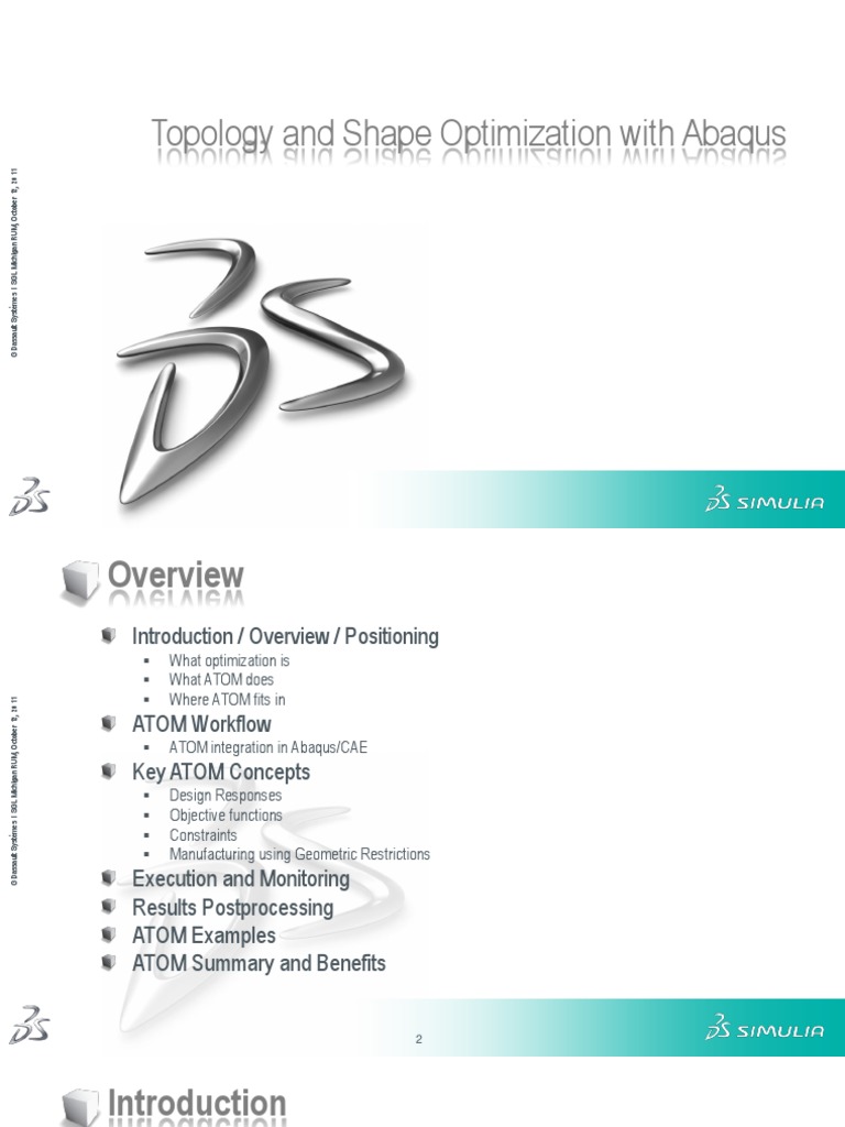 Topology and Shape Optimization With Abaqus | PDF | Mathematical Optimization | Maxima And Minima
