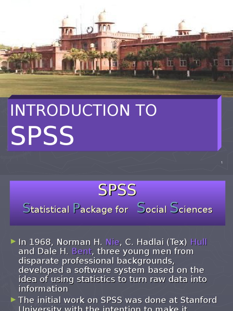 SPSS History | PDF | Spss | Level Of Measurement